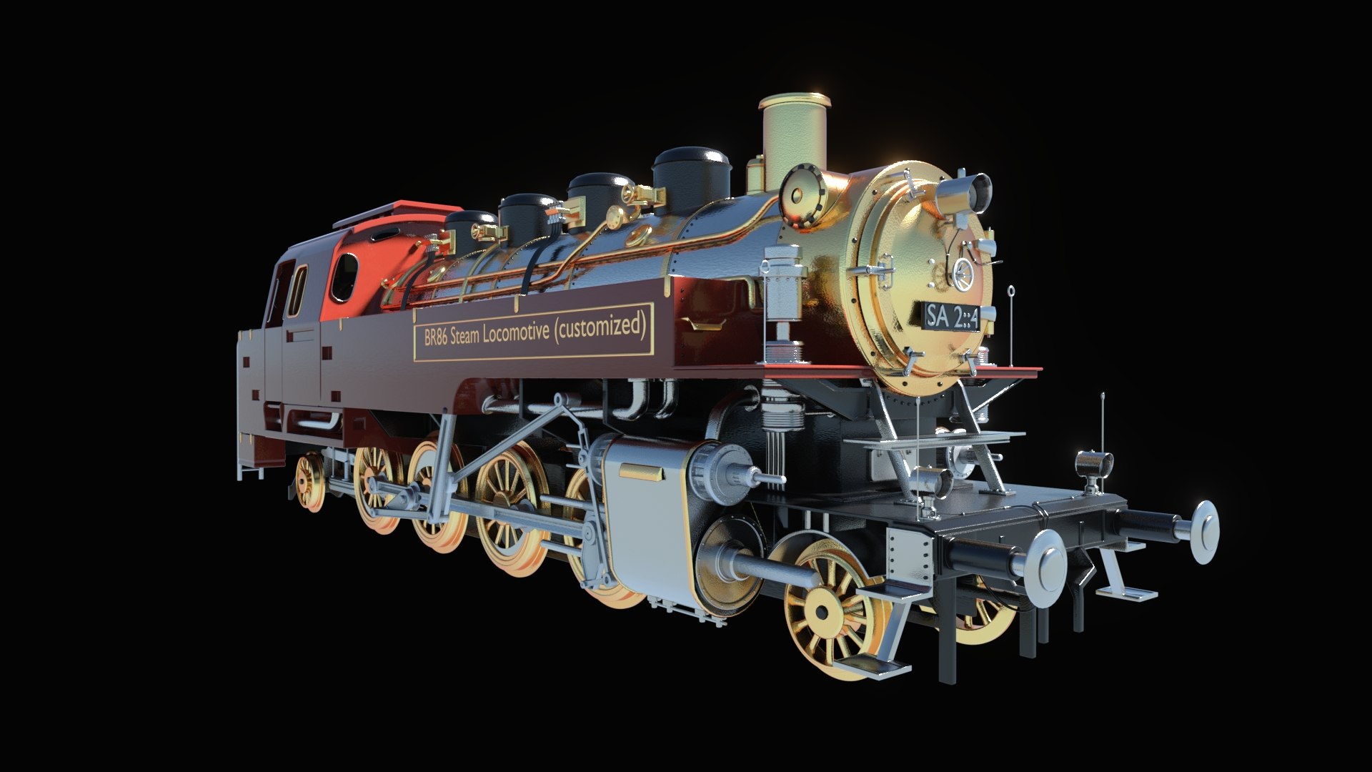 3D br86 steam locomotive animation - TurboSquid 1161825