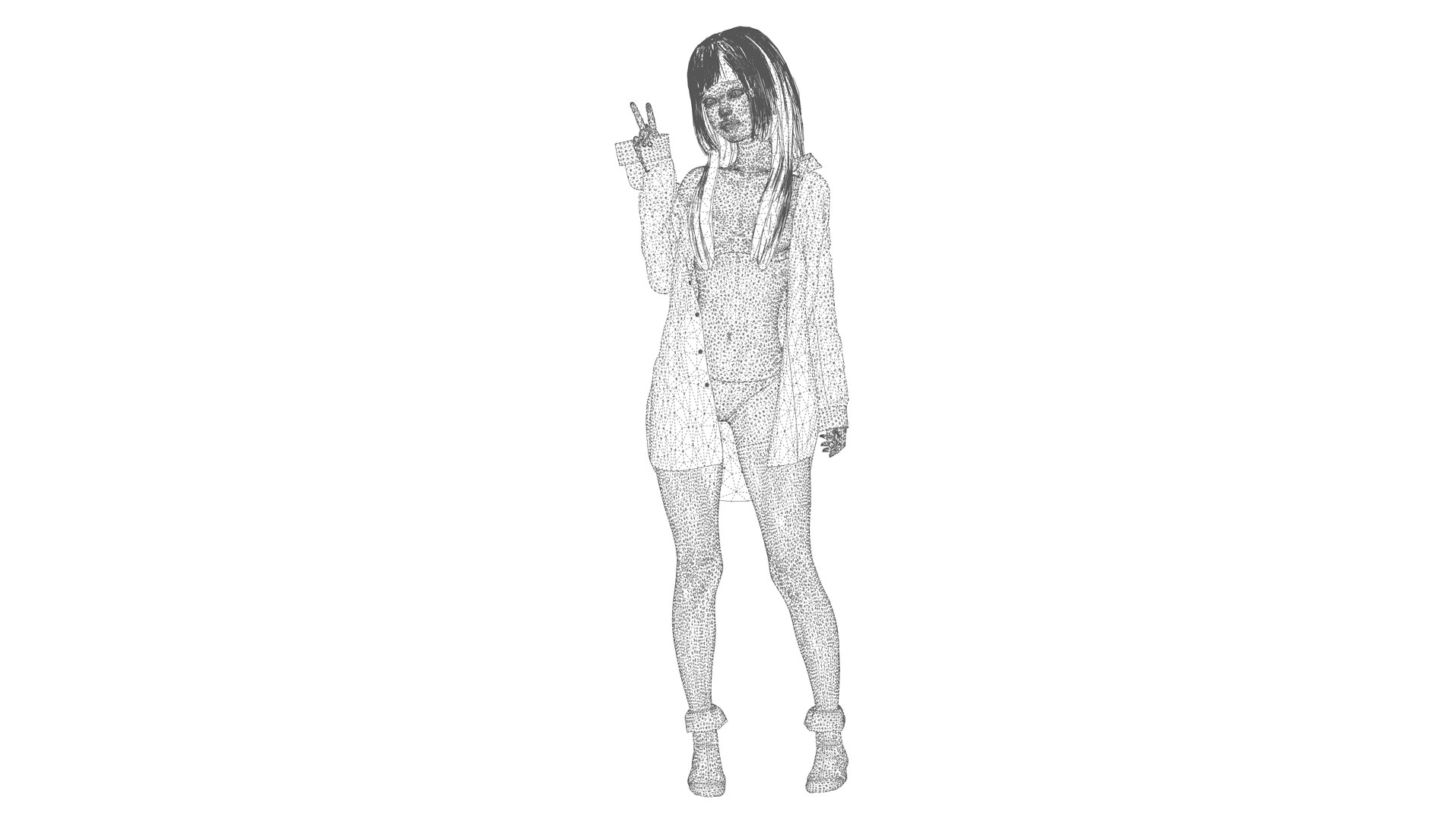 Boyfriend Shirt Model - TurboSquid 2074679