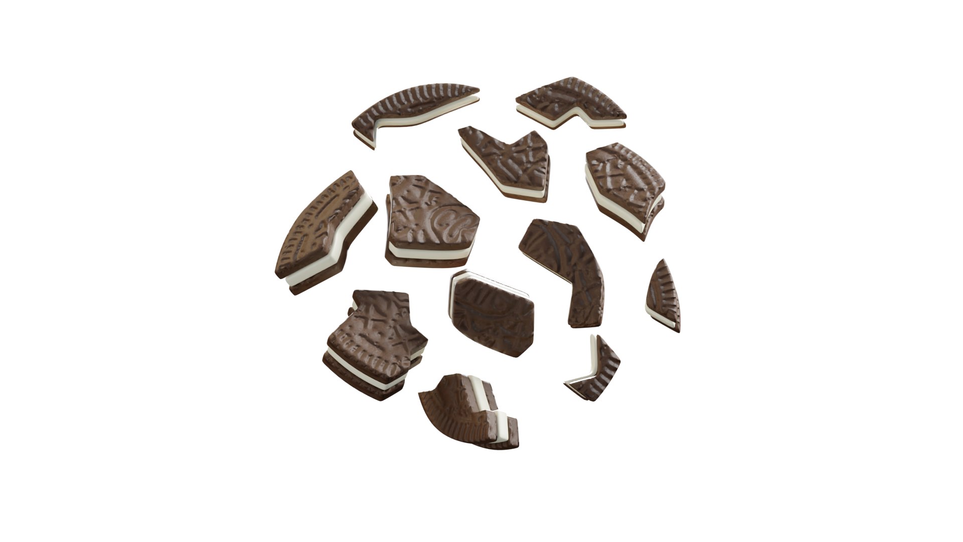 3D Cookie Crumbs 3D Model - TurboSquid 2307777