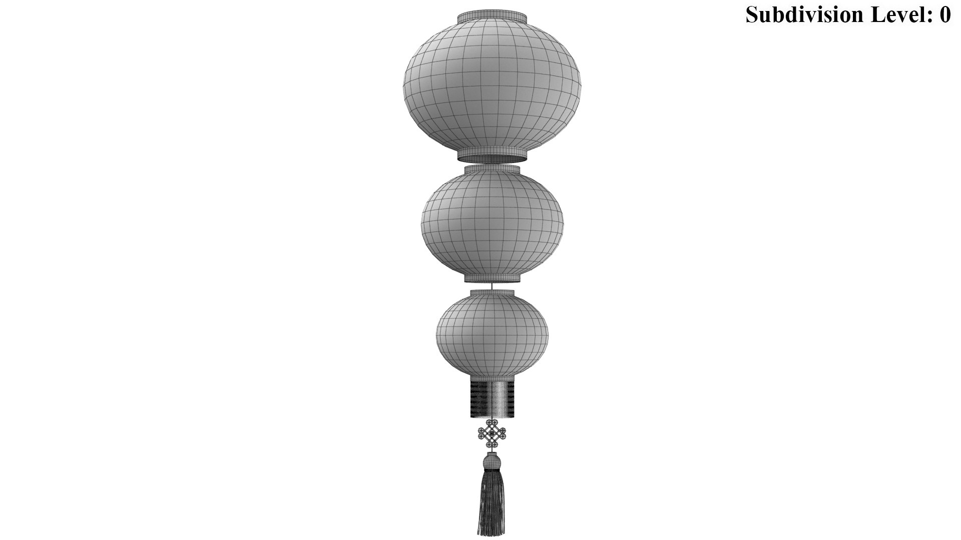 3D Three Detailed Paper Lanterns model - TurboSquid 2007491