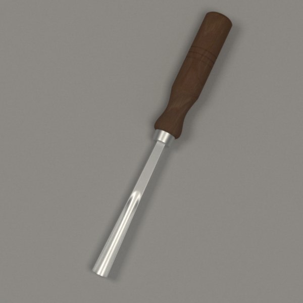 3d wood chisel model