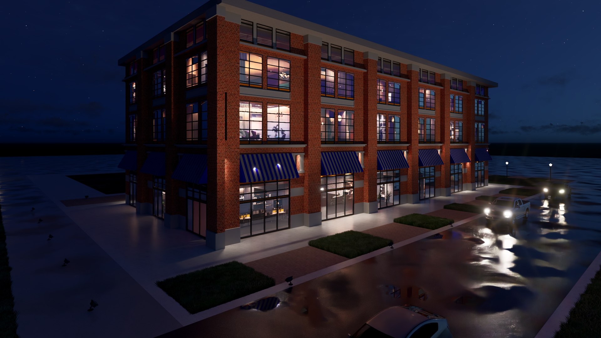 Multi Family Mixed Use Building 3D Model - TurboSquid 2291933