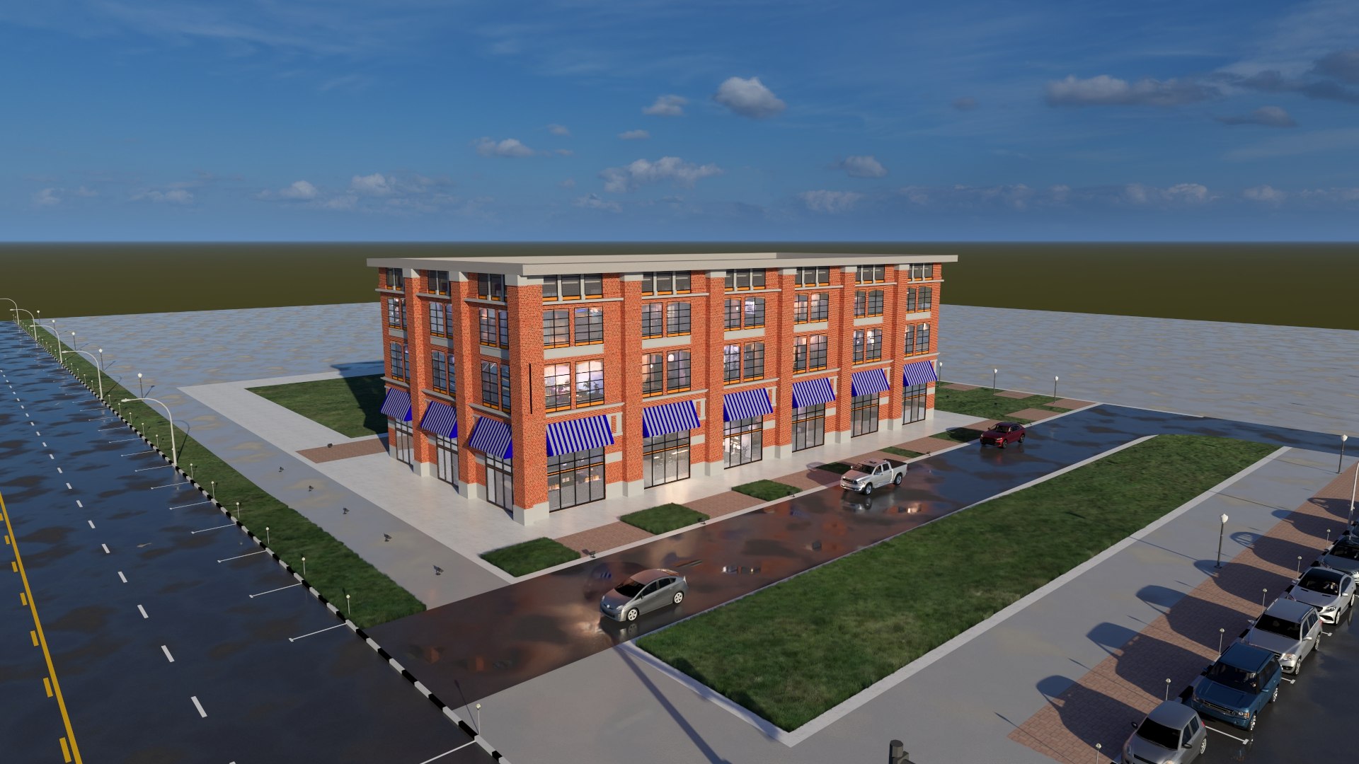 Multi Family Mixed Use Building 3D Model - TurboSquid 2291933