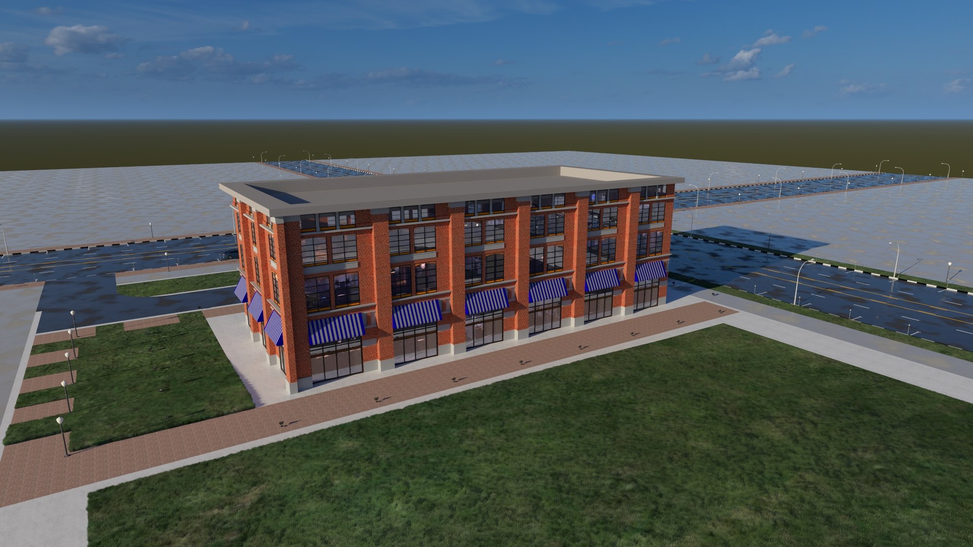 Multi Family Mixed Use Building 3D Model - TurboSquid 2291933