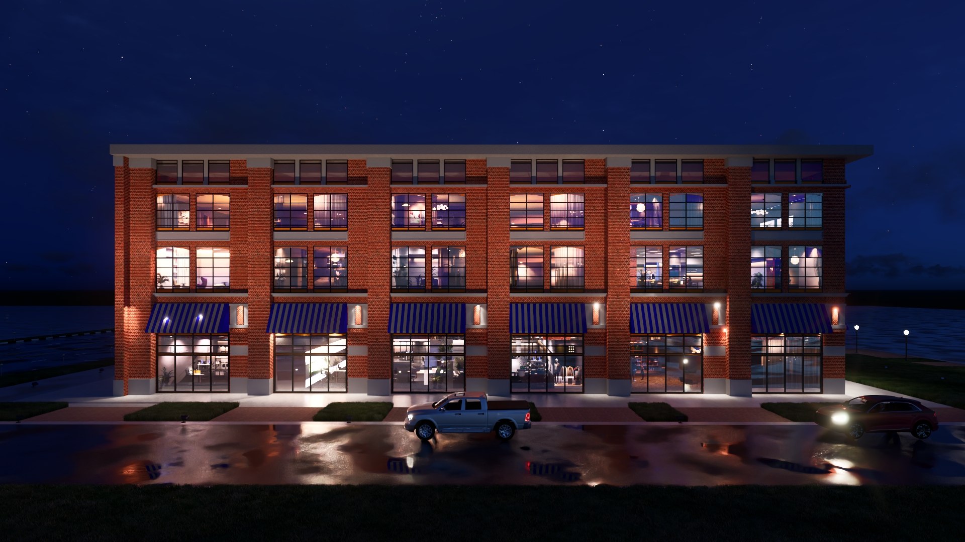 Multi Family Mixed Use Building 3D Model - TurboSquid 2291933