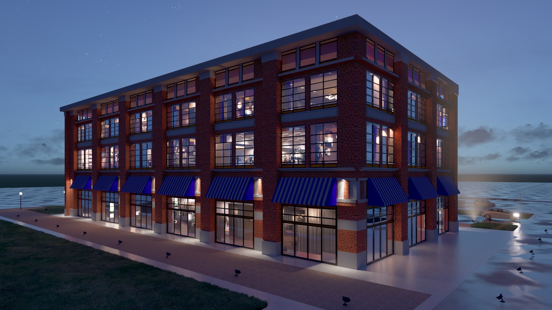 Multi Family Mixed Use Building 3D Model - TurboSquid 2291933