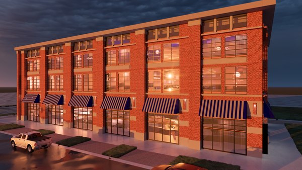 modelo 3d Edificio multifamiliar de uso mixto - TurboSquid 2291933