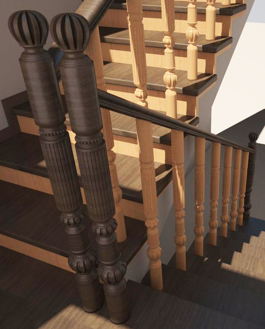 stairs 3d max
