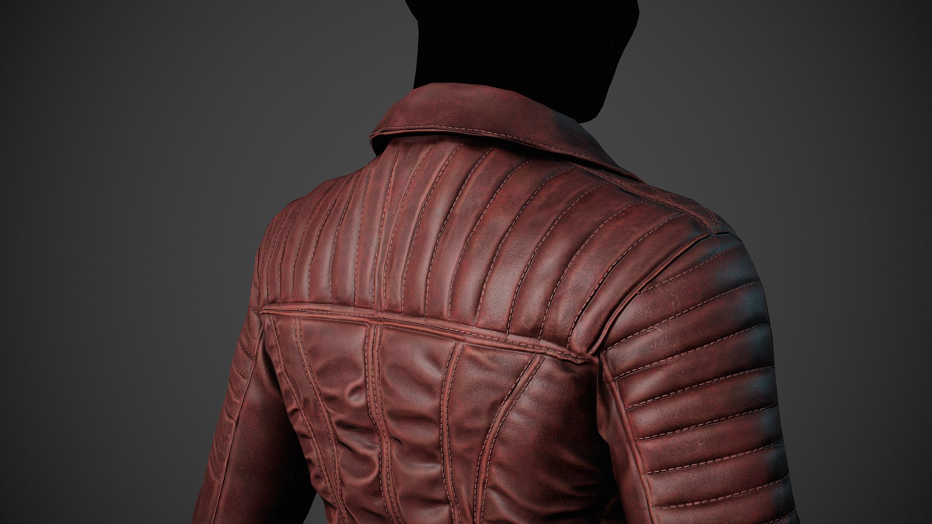 3D Red Biker Jacket Model - TurboSquid 2180077