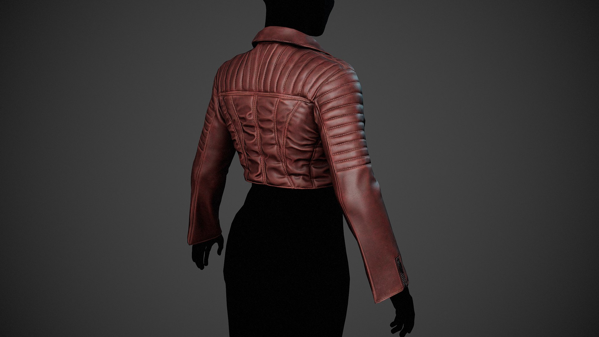 3D Red Biker Jacket Model - TurboSquid 2180077