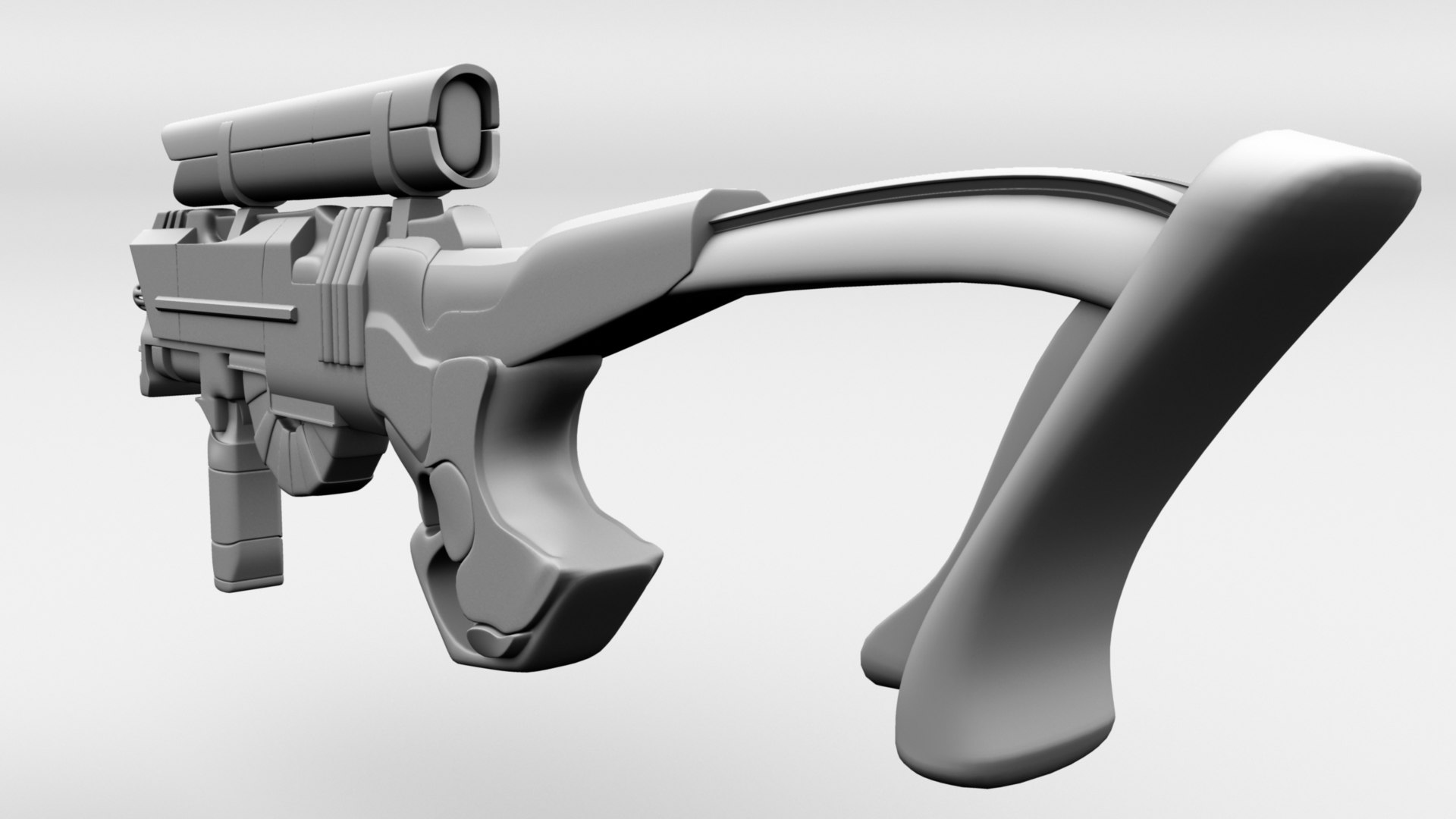 Maya Smooth Rifle Gun