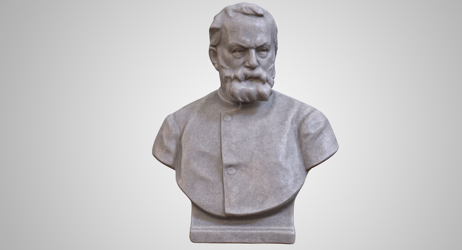 3D model Victor Hugo Marble Bust - TurboSquid 1977418