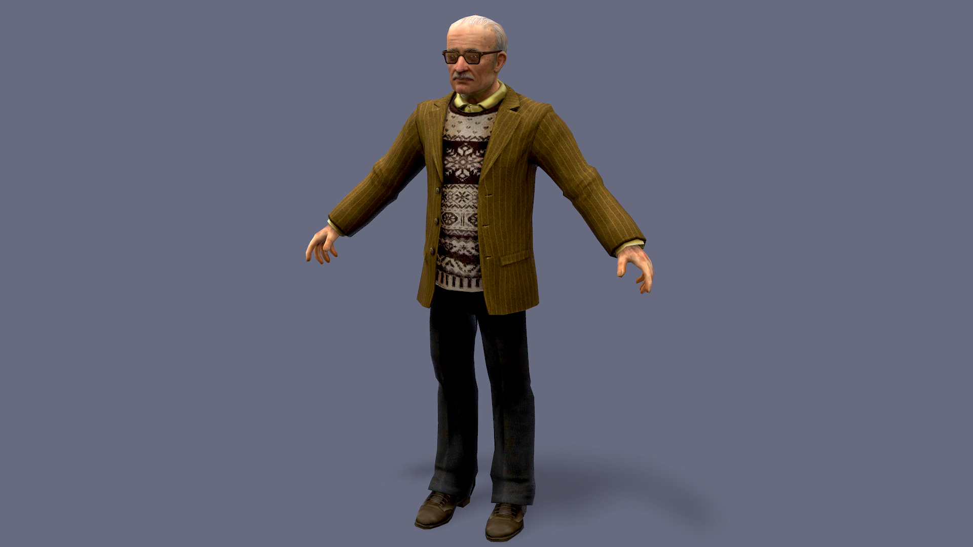 Old Professor 3D Model - TurboSquid 2102193