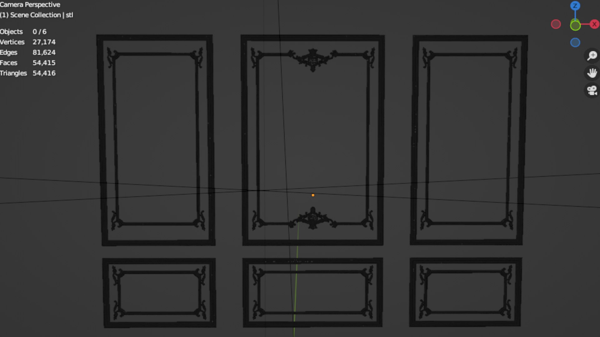 3D Plaster Decorative Frame 016 - TurboSquid 1891462