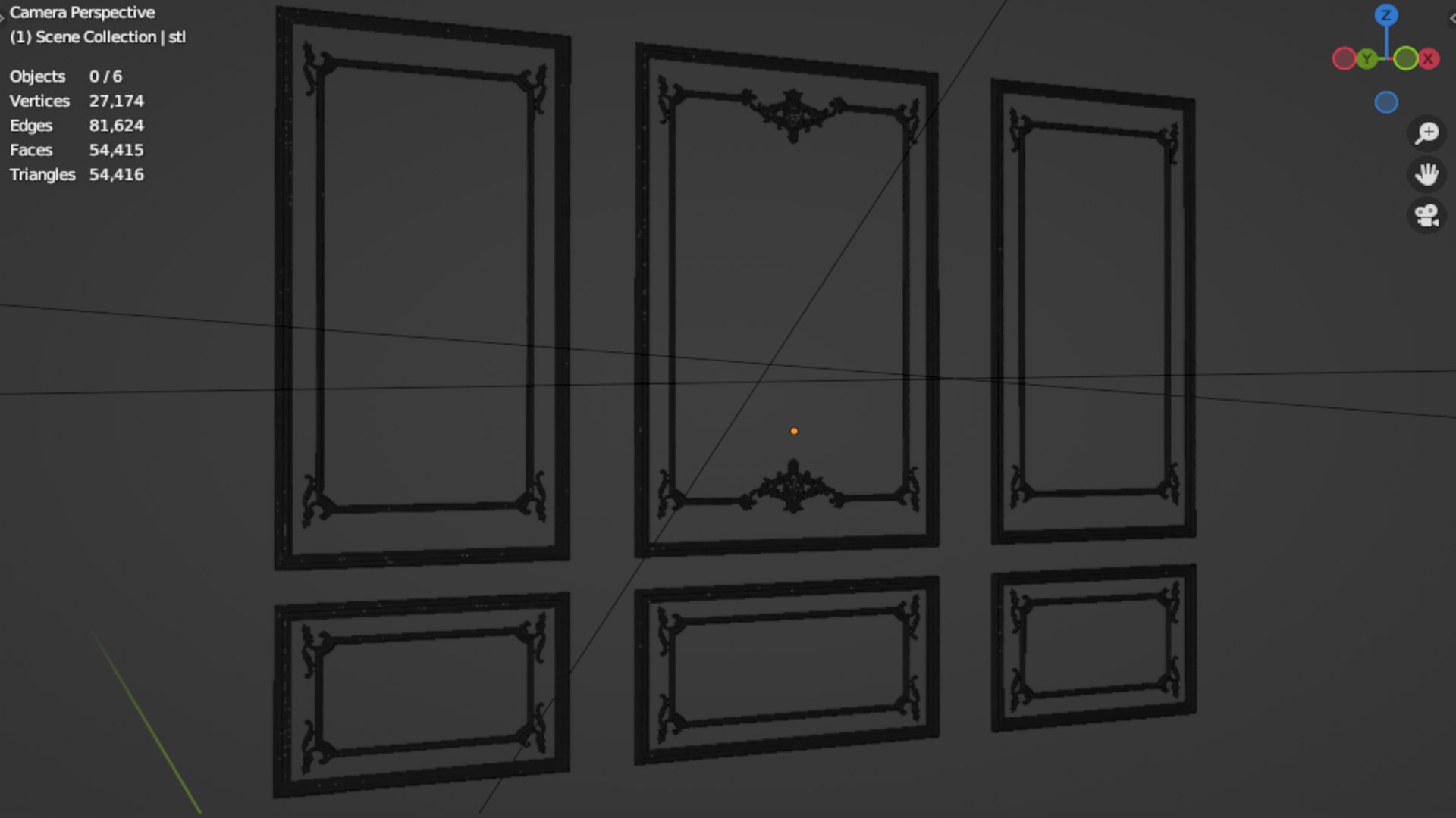 3D Plaster Decorative Frame 016 - TurboSquid 1891462