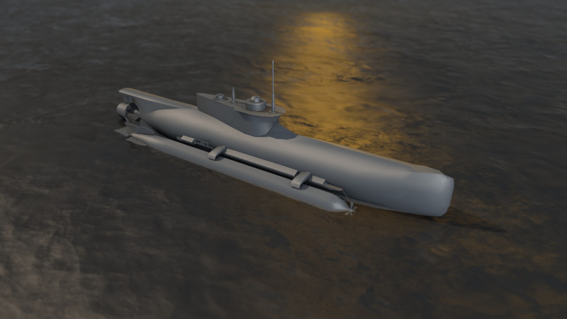 Seehund german midget submarine 3D model - TurboSquid 1460188