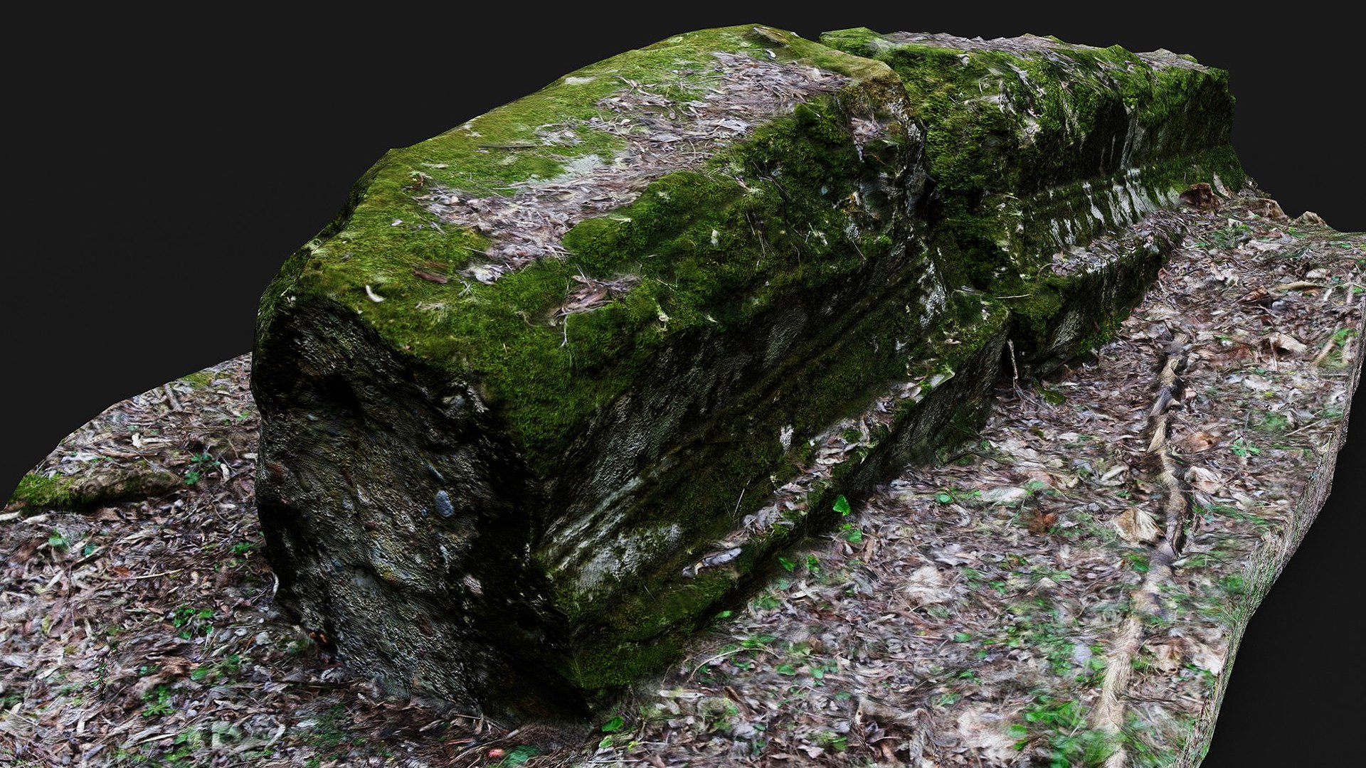 3D Abandoned Mossy Ruins Large Blocks Debris PBR Photogrammetry ...
