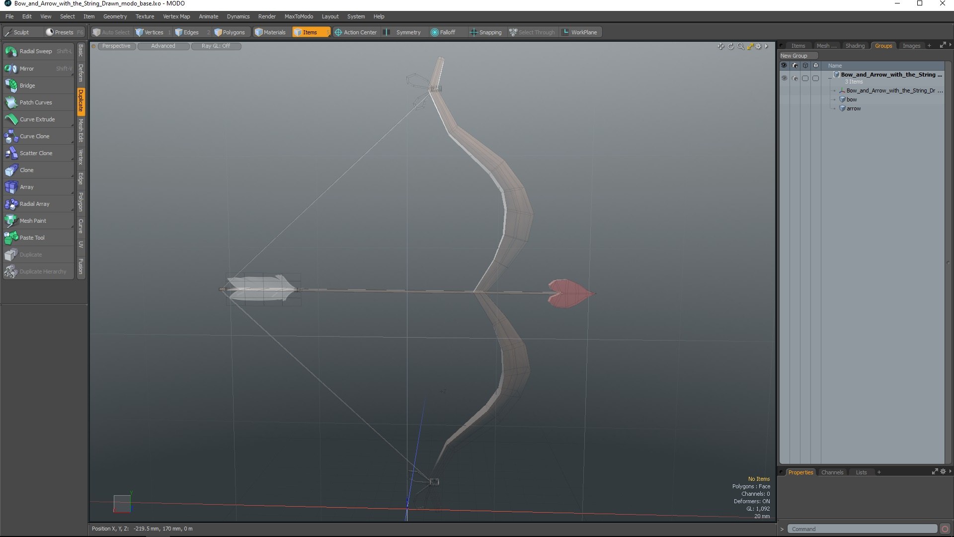 Bow And Arrow With The String Drawn 3D - TurboSquid 2307310