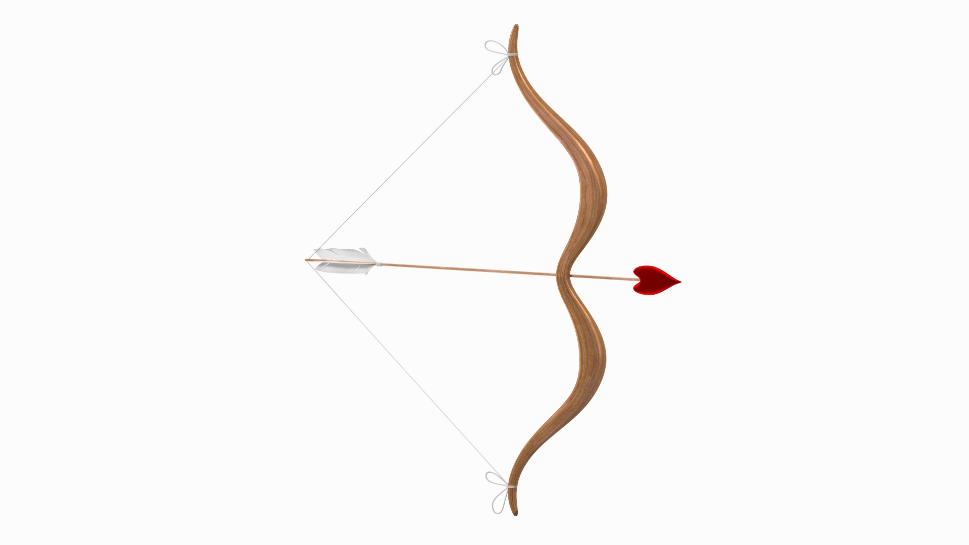Bow And Arrow With The String Drawn 3D - TurboSquid 2307310