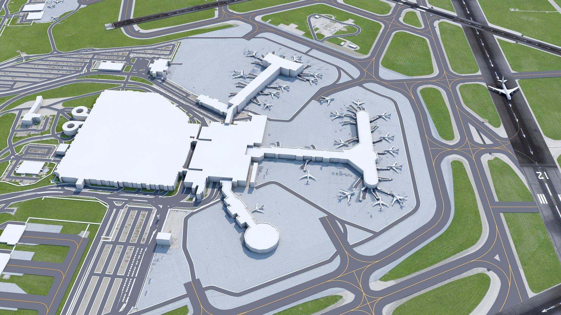 General Mitchell International Airport 3D - TurboSquid 2016187