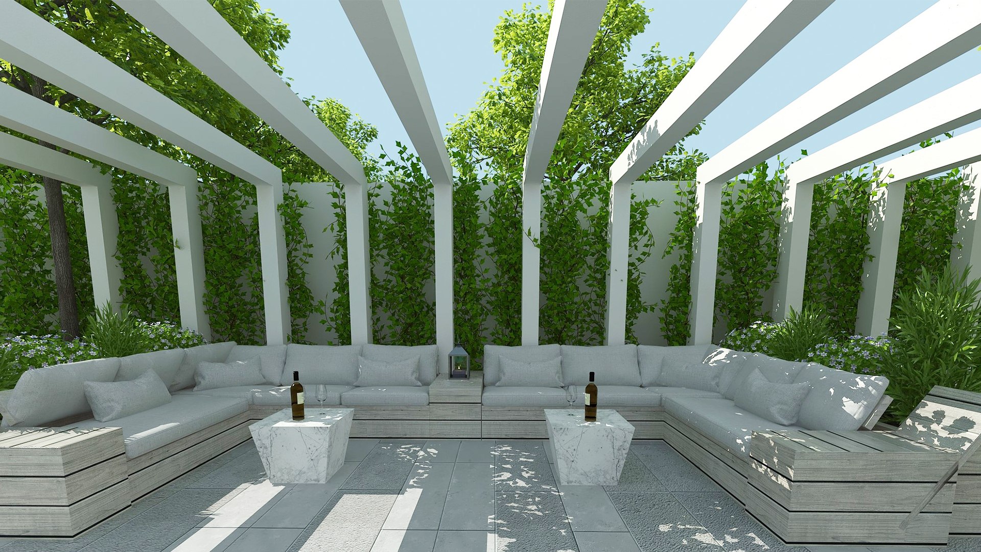 3D Modern Courtyard 3D Model Model - TurboSquid 2218872