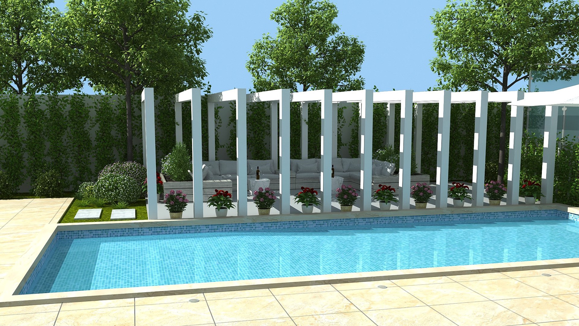 3D Modern Courtyard 3D Model Model - TurboSquid 2218872