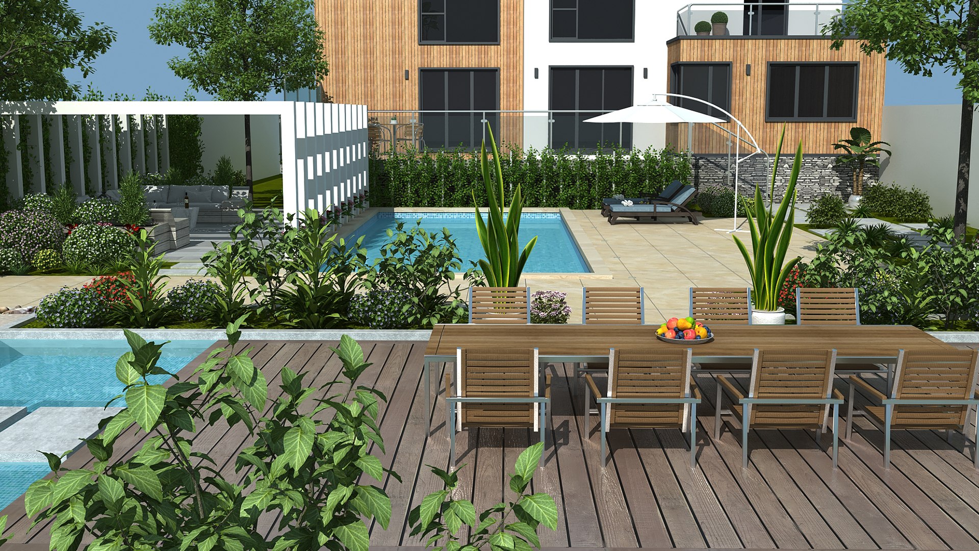 3D Modern Courtyard 3D Model Model - TurboSquid 2218872