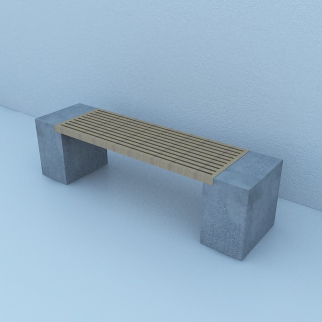 Street Bench Modern 3D Model - TurboSquid 1305833