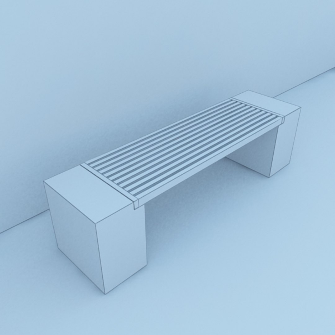 Street Bench Modern 3D Model - TurboSquid 1305833
