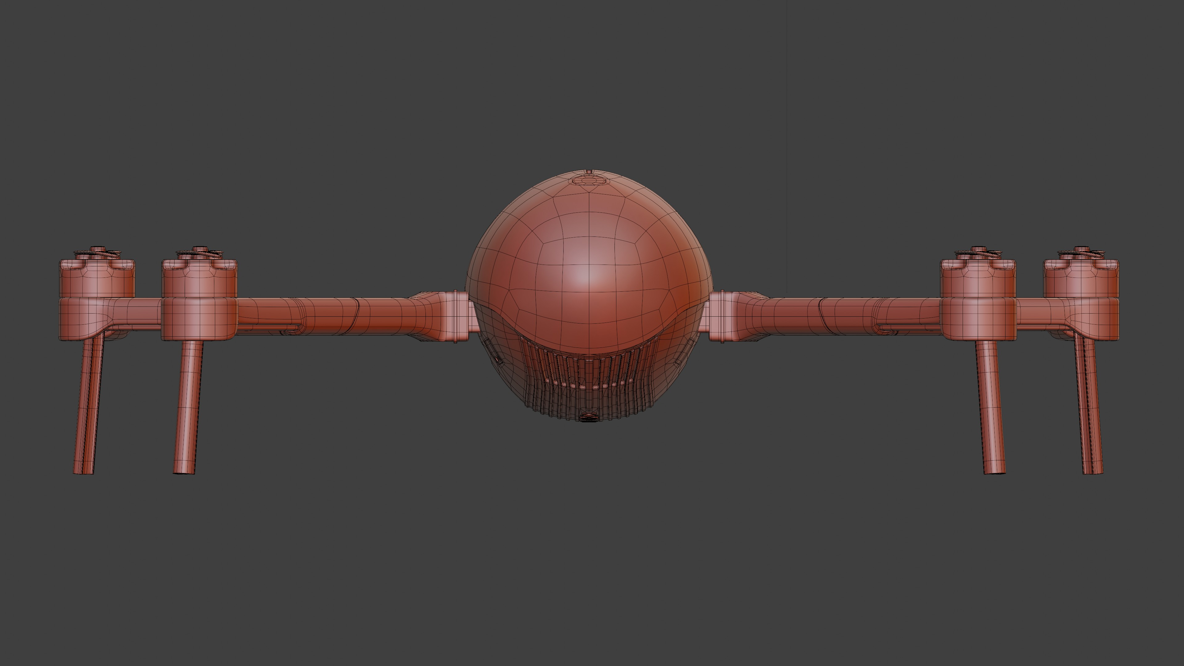 3D Drone replica with oval egg type shape - TurboSquid 1740253