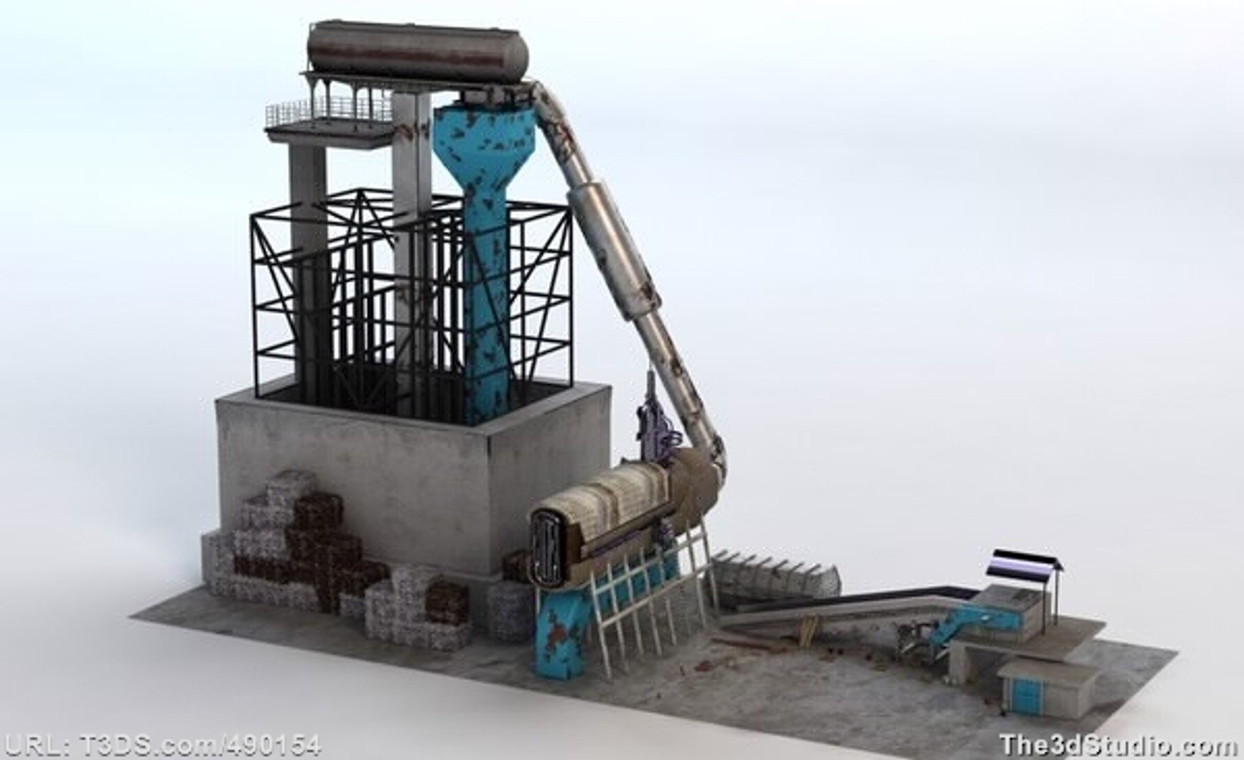 Recycling Plant Facility 3d Lwo