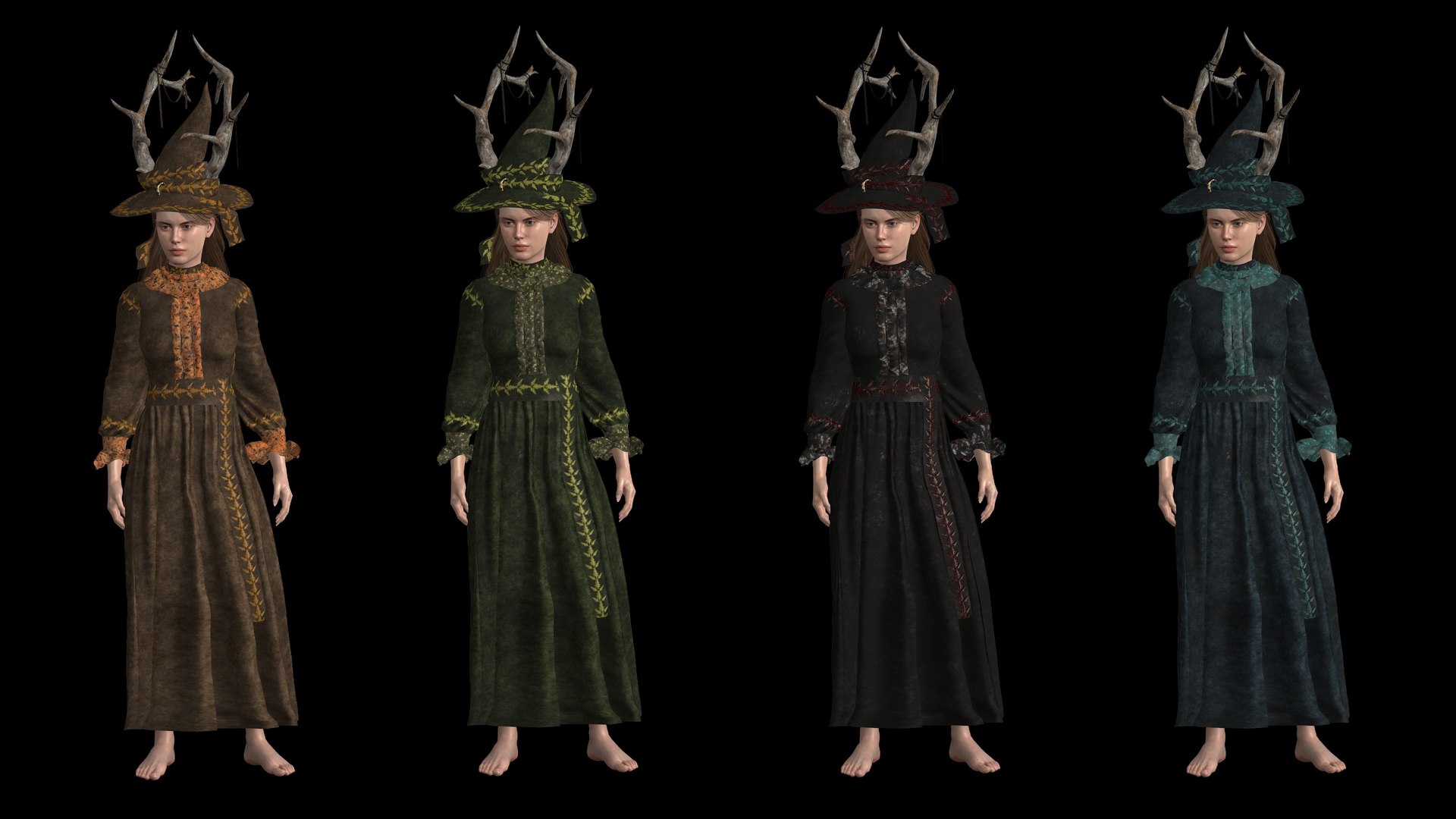 3D Witch Game Character - TurboSquid 1805979
