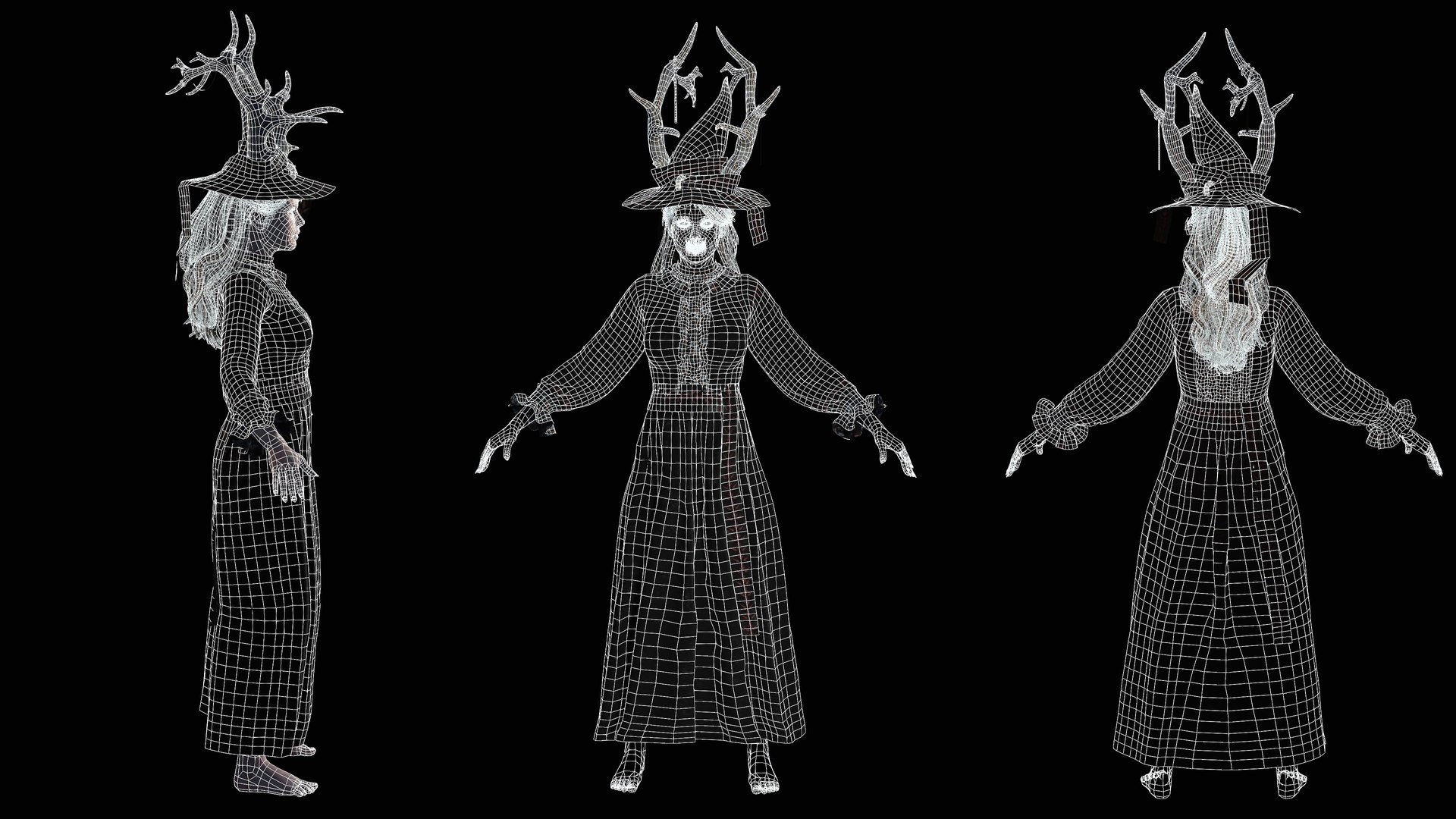 3D Witch Game Character - TurboSquid 1805979