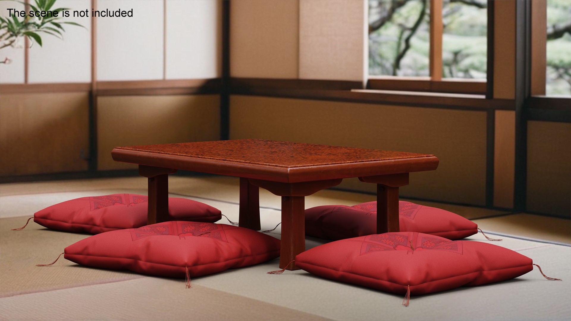 Tatami Tea Table Set 3D - TurboSquid 2290754