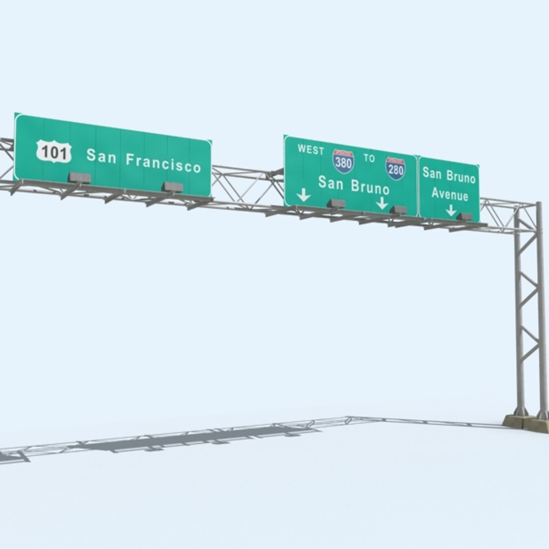 Highway Signs 3d Model