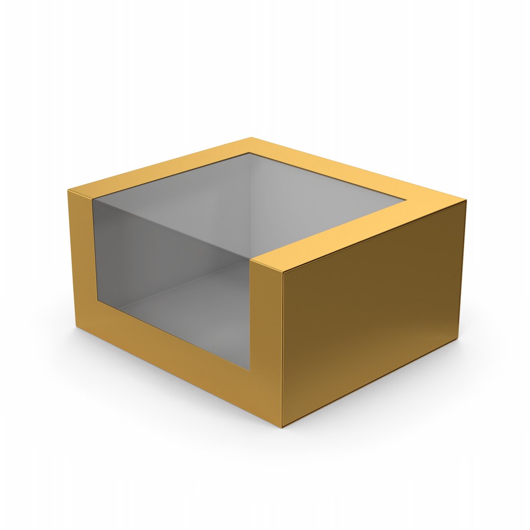 Golden Cake Box Model - TurboSquid 2048255