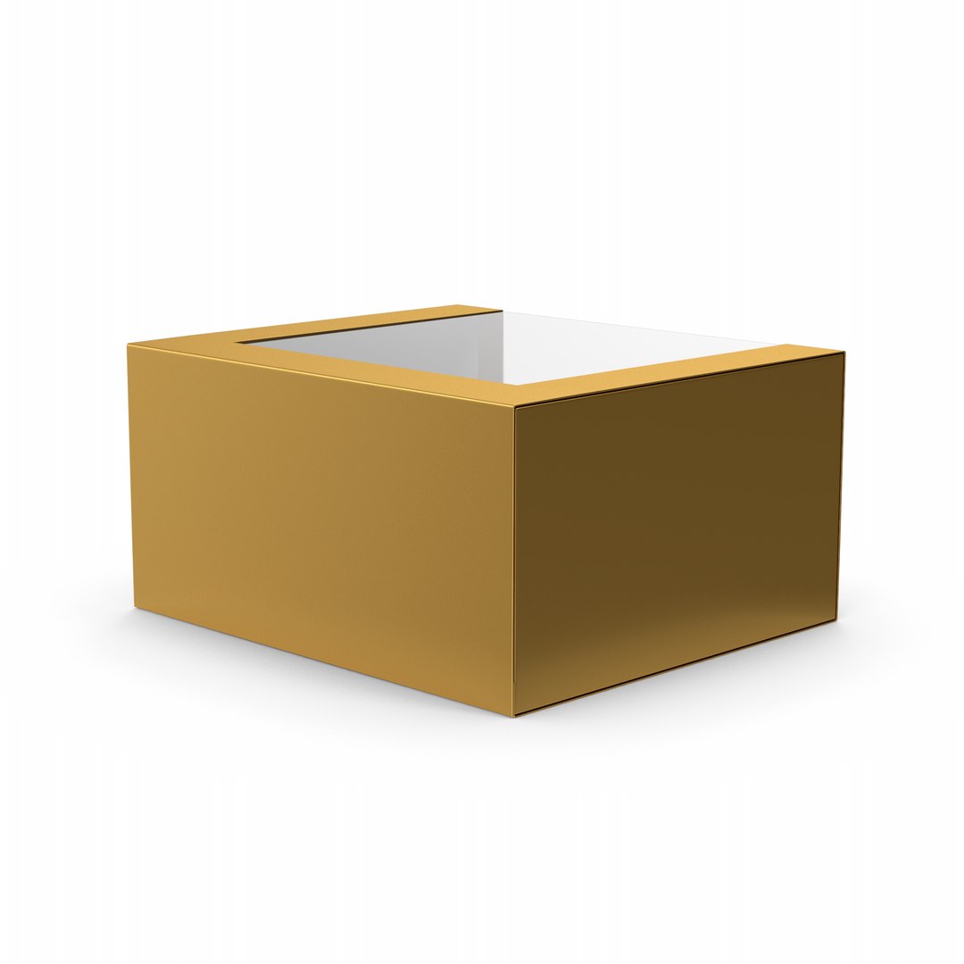 Golden Cake Box Model - TurboSquid 2048255