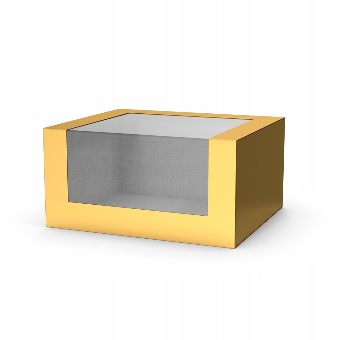 Golden Cake Box Model - TurboSquid 2048255