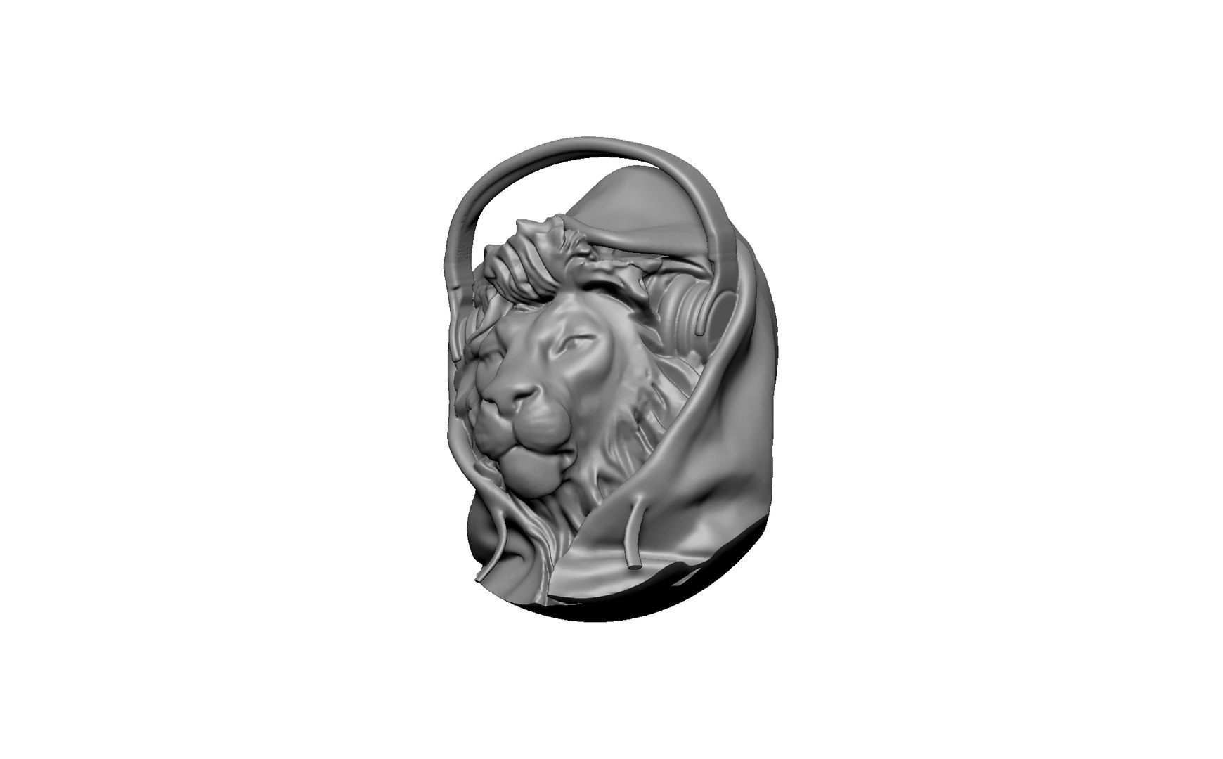 3D Lion Statue Hood Mane - TurboSquid 2248035