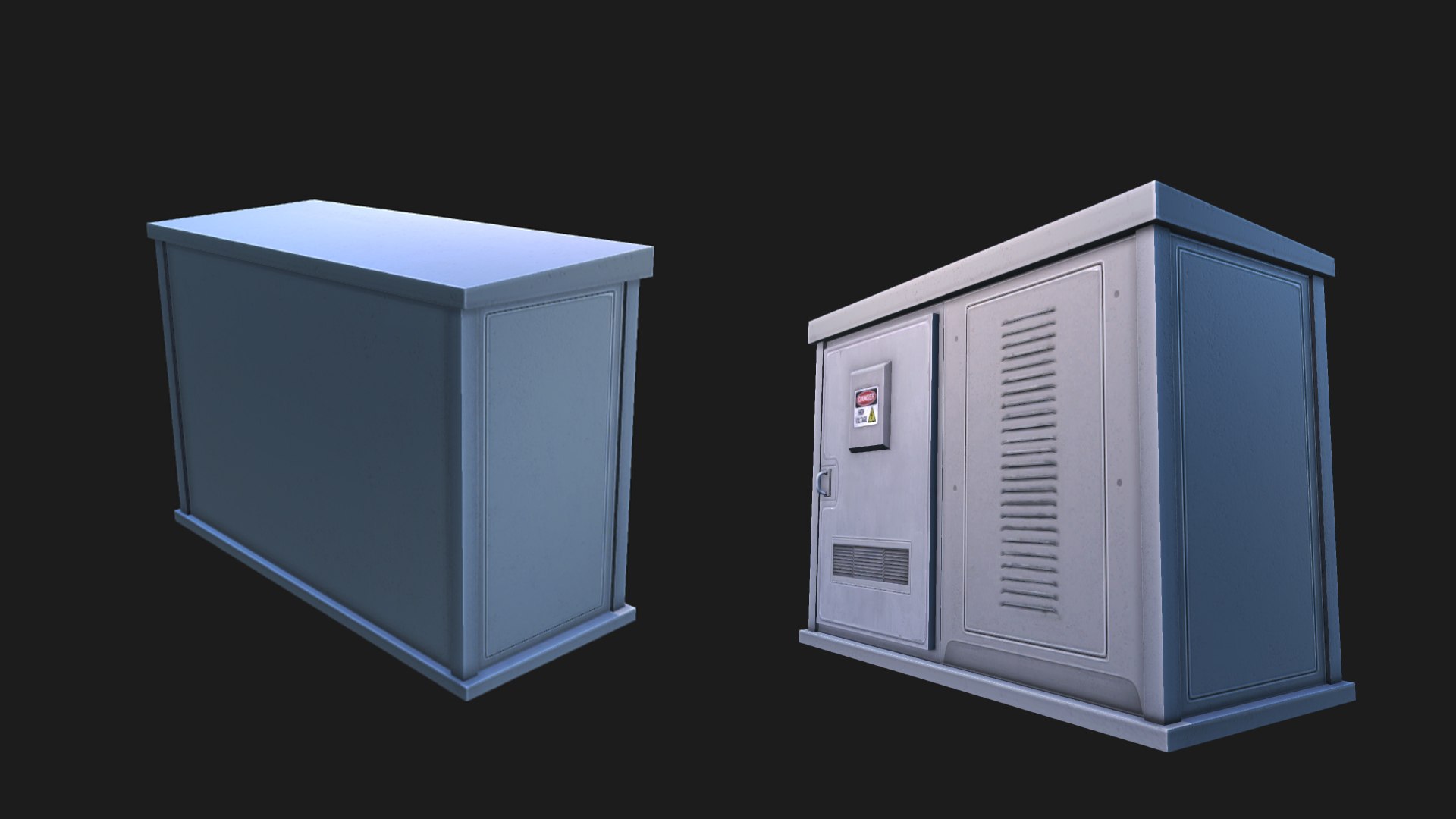 Utility Box 02 3d Model