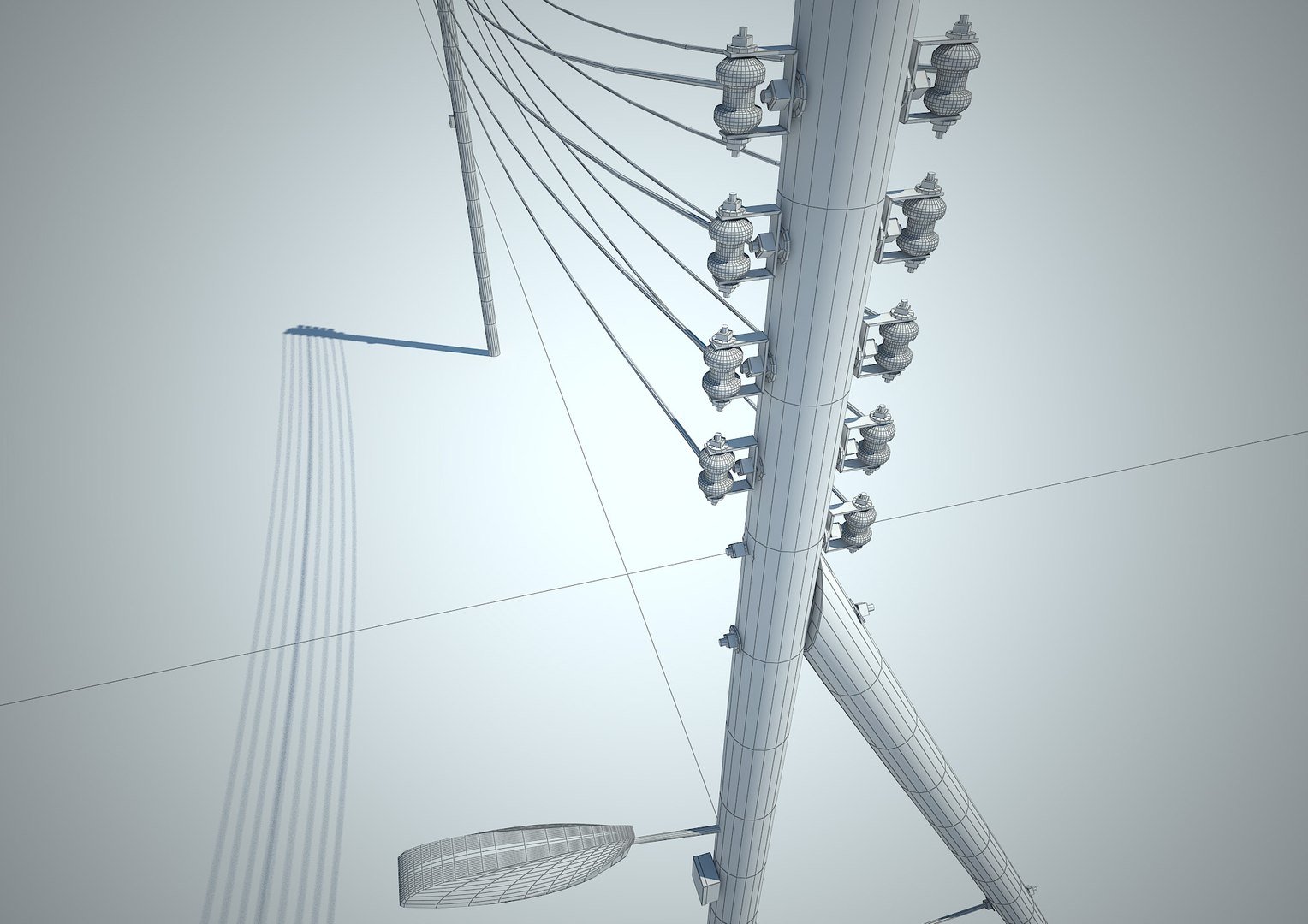 3d Telegraph Pole Model