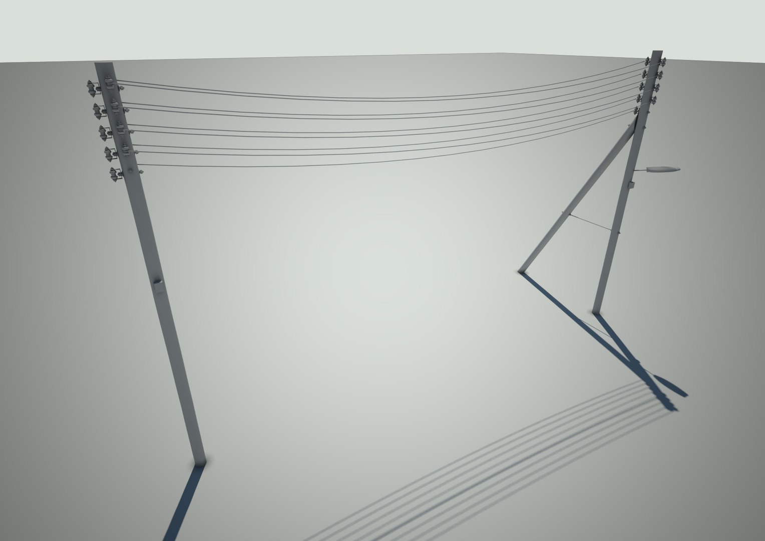 3d Telegraph Pole Model