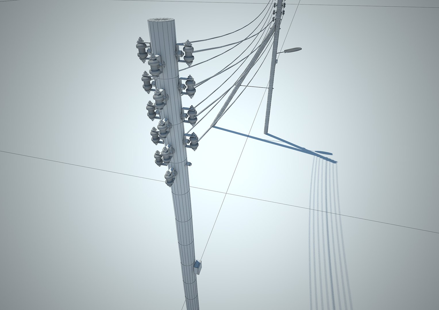 3d Telegraph Pole Model