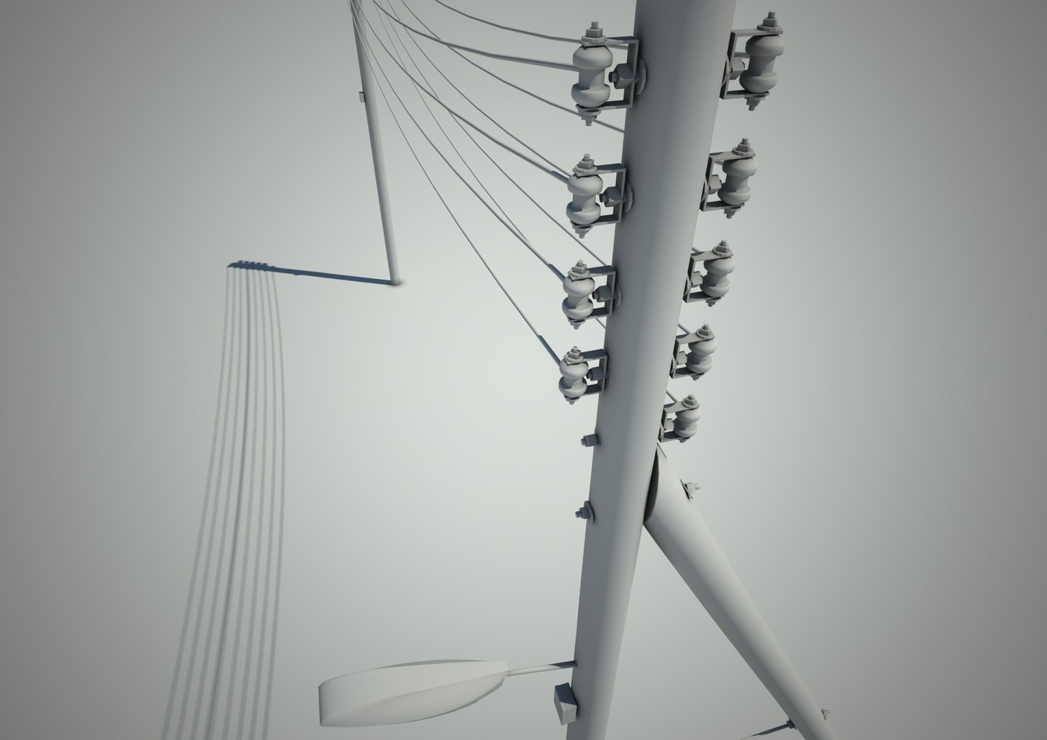 3d Telegraph Pole Model