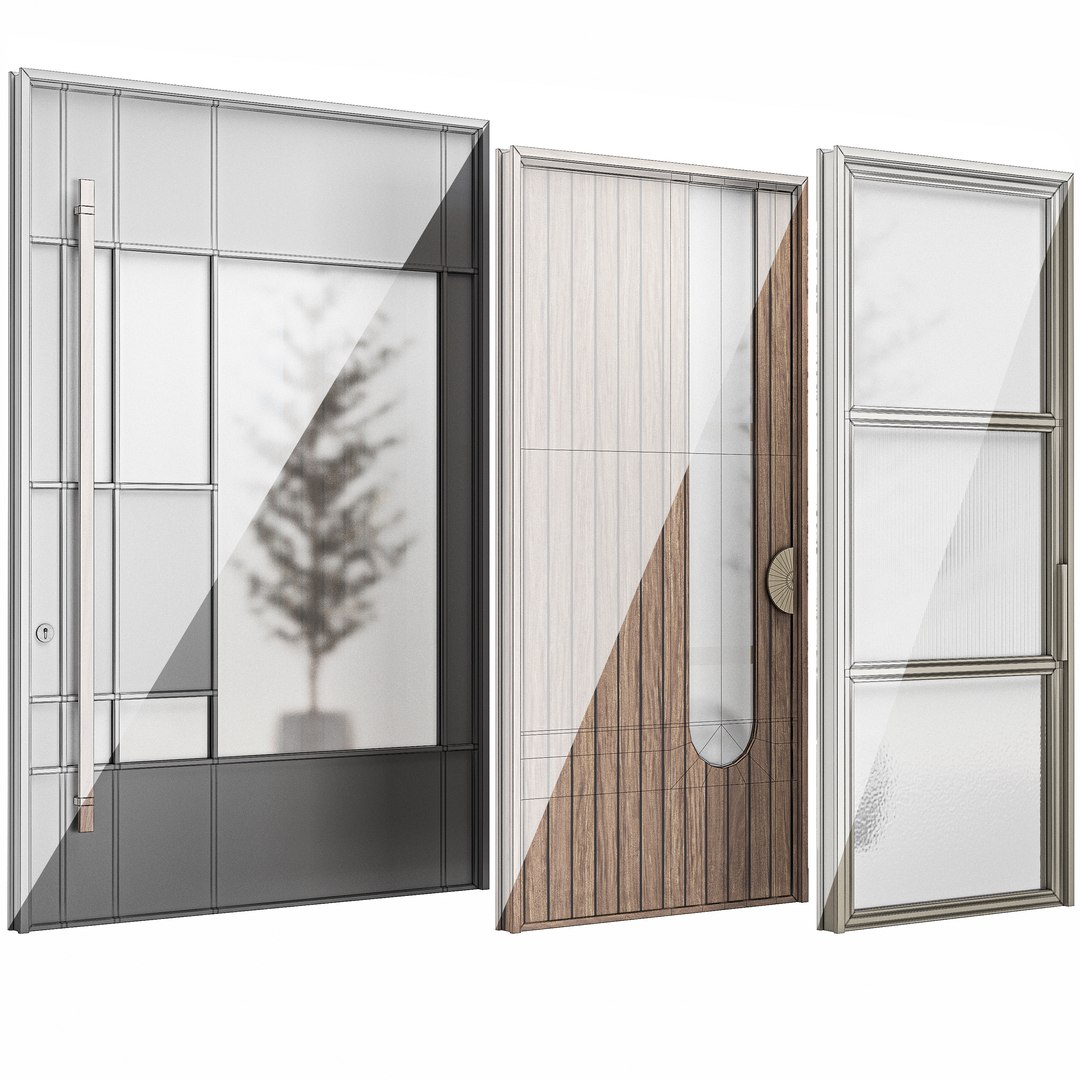 Free Set Modern Door 06 3D - TurboSquid 2128690