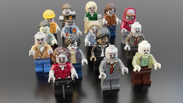 Lego Zombie pack 3D model - TurboSquid 1864946