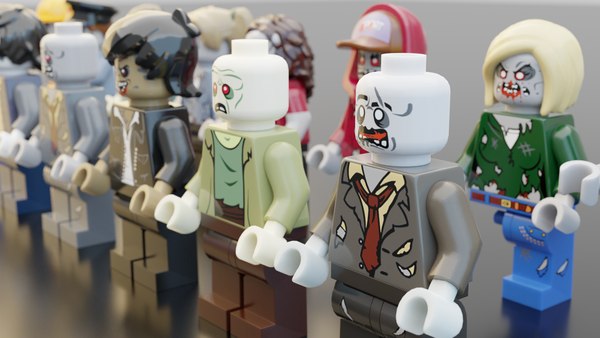 Lego Zombie pack 3D model - TurboSquid 1864946