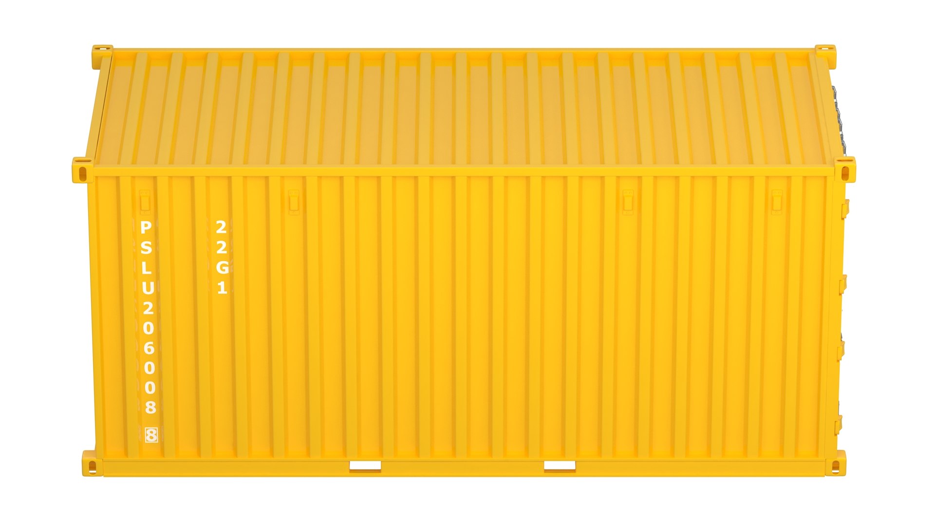 3D 20 Ft Container Yellow Model - TurboSquid 2107050