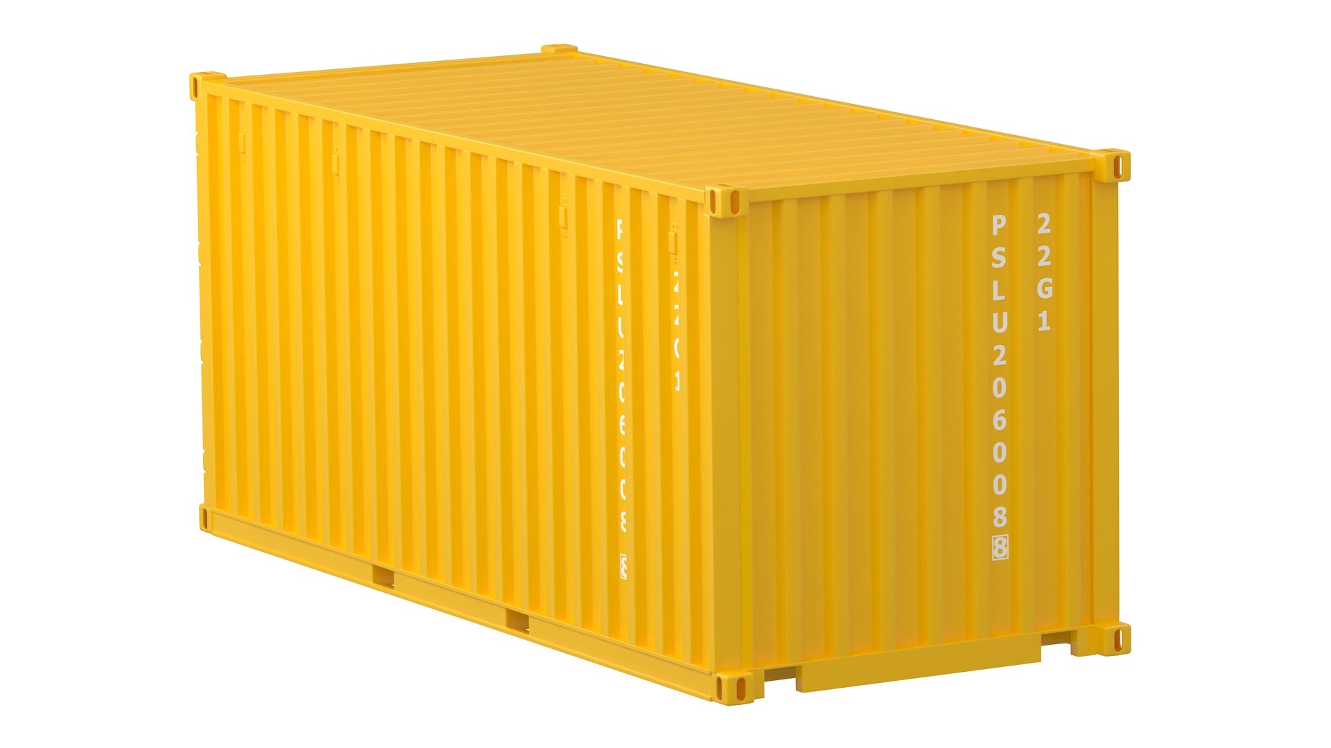3D 20 Ft Container Yellow Model - TurboSquid 2107050