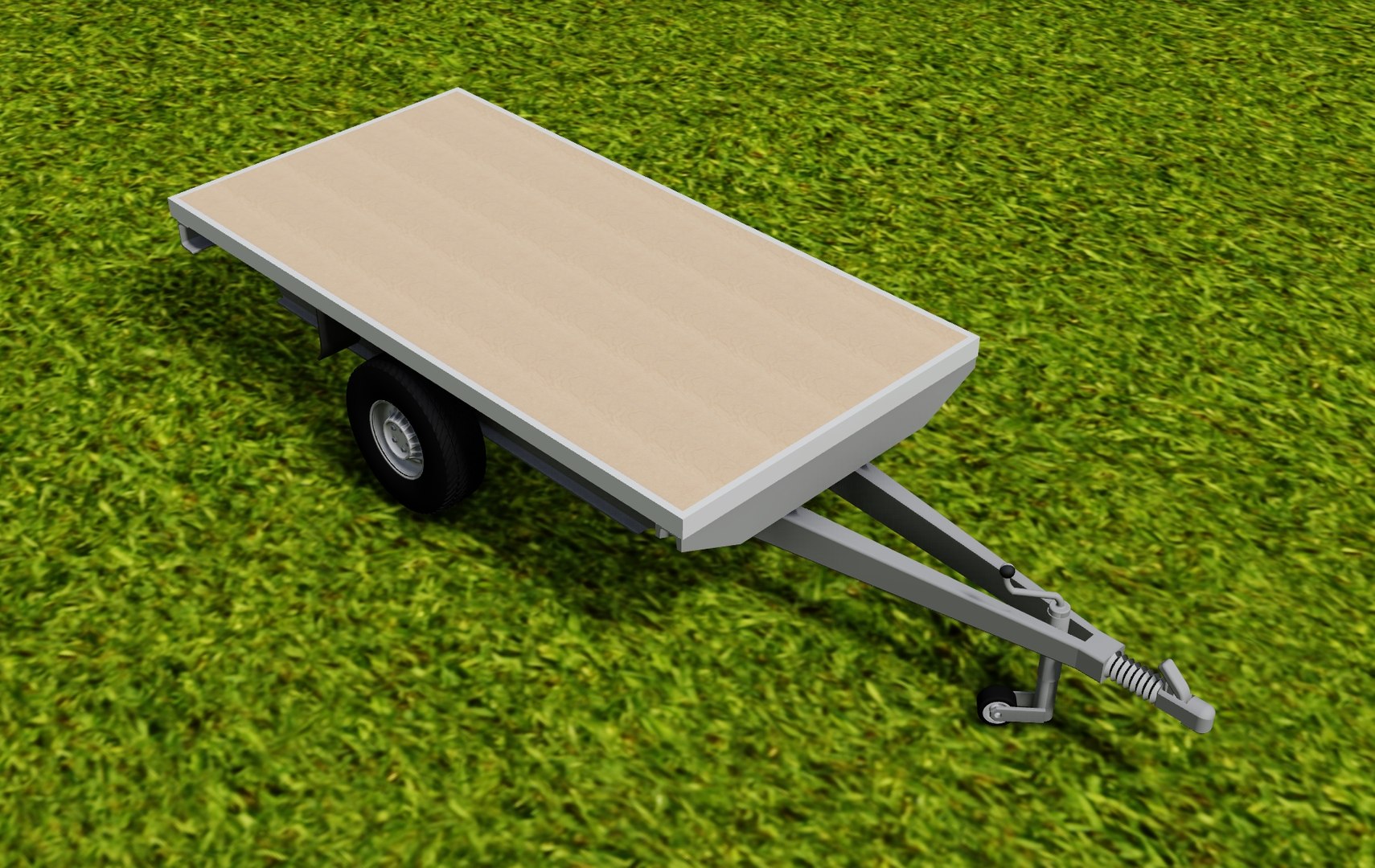 Car Trailer 3d Model